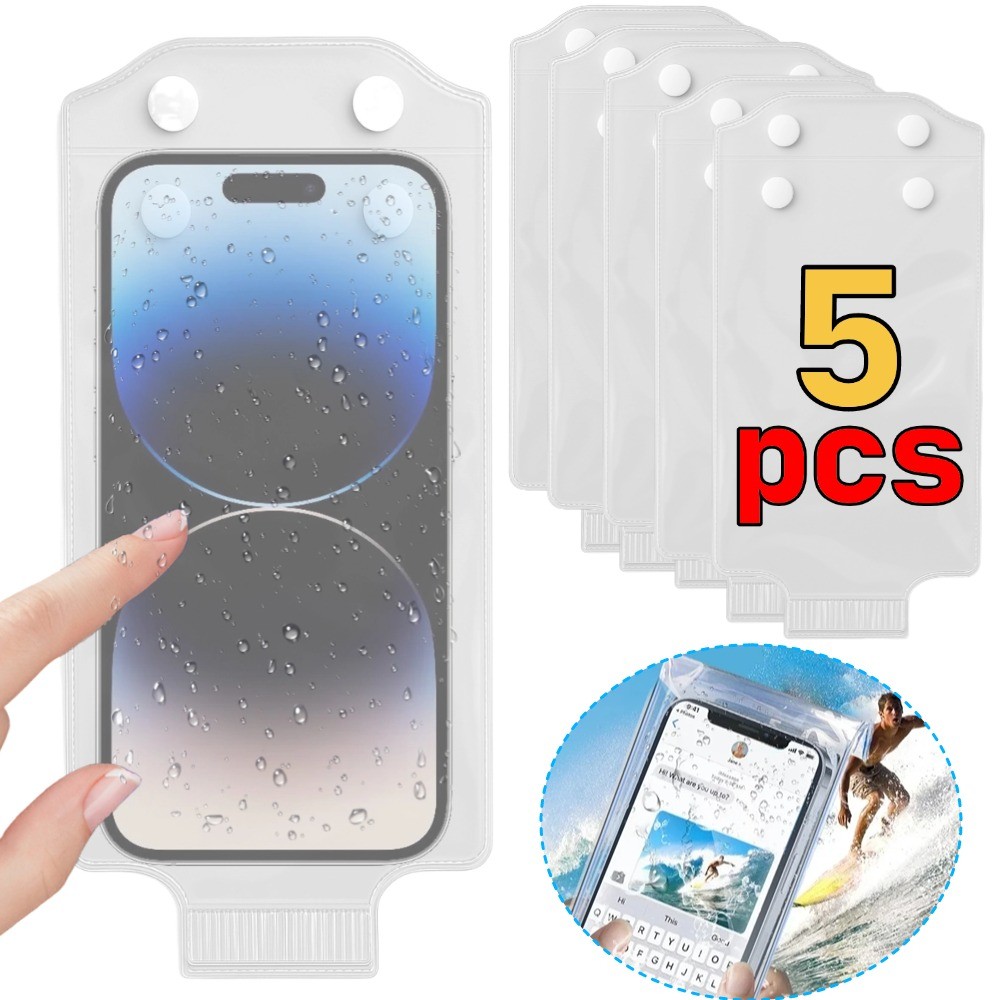 Universal Transparent Mobile Phone Rain Cover 25*10cm Durable PVC ...