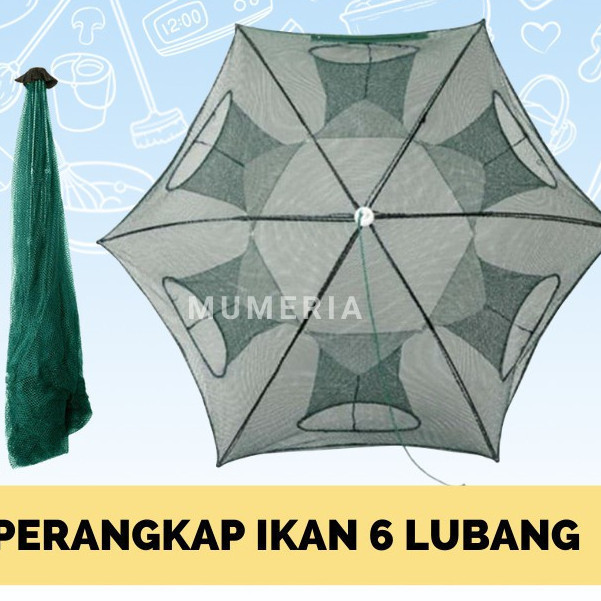 GM88 6L Trap Bubu Umbrella Fishing Net Tool Fish Net Shrimp Crab Fish ...