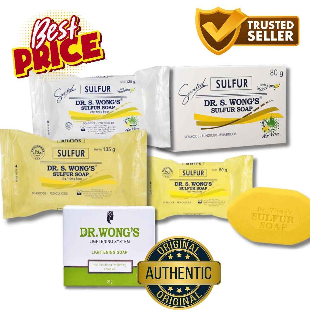 Dr. Wong's Sulfur Soap with Moisturizer 80g,135g (Sulphur soap ...
