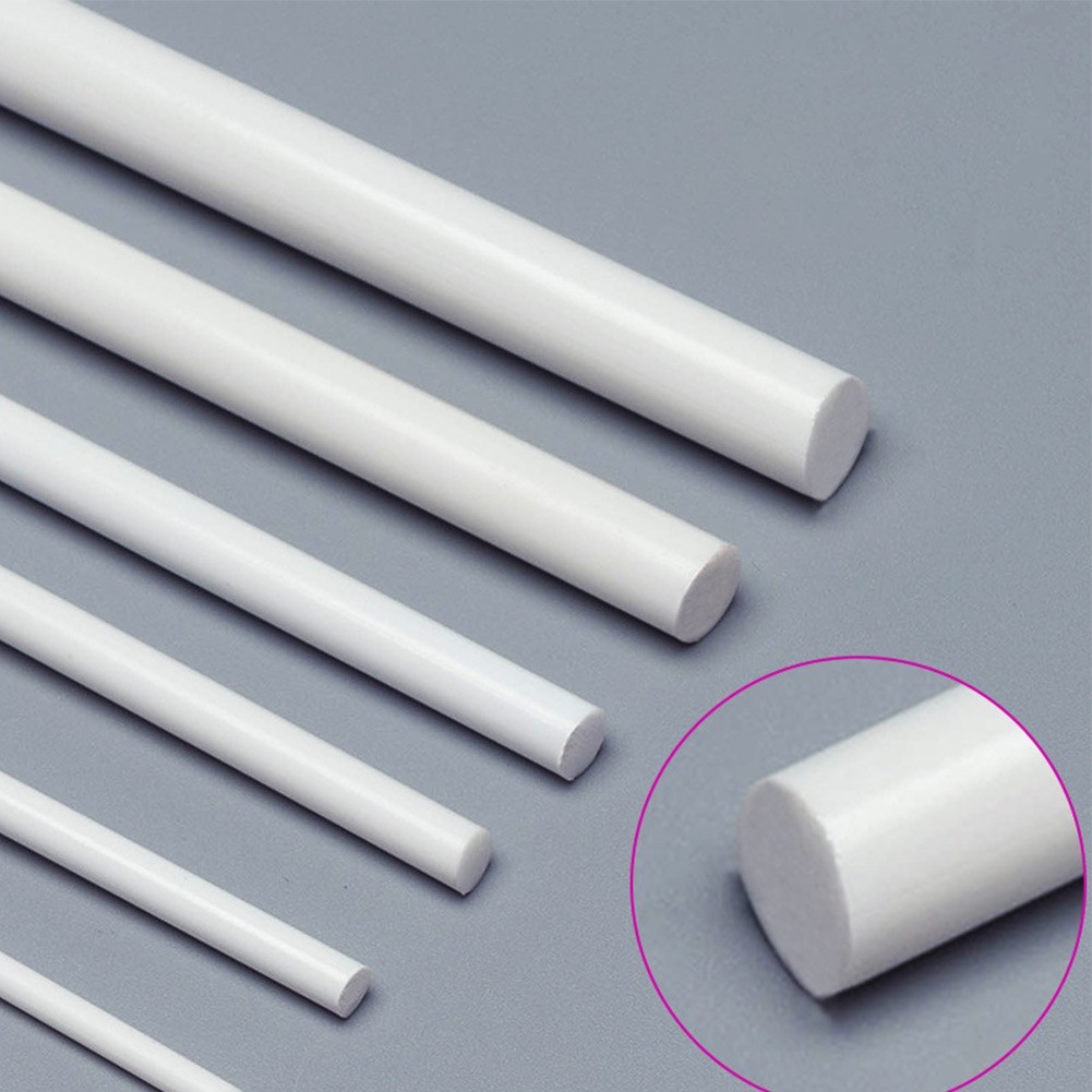 White ABS Round Tube Plastic Rod ABS Solid Round Bar for DIY Model ...