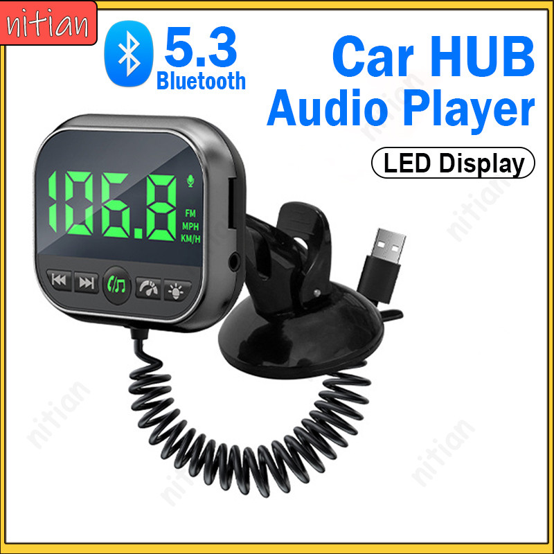 USB Car HUD Bluetooth5.3 Music Player Multifunctional Audio Receiver ...