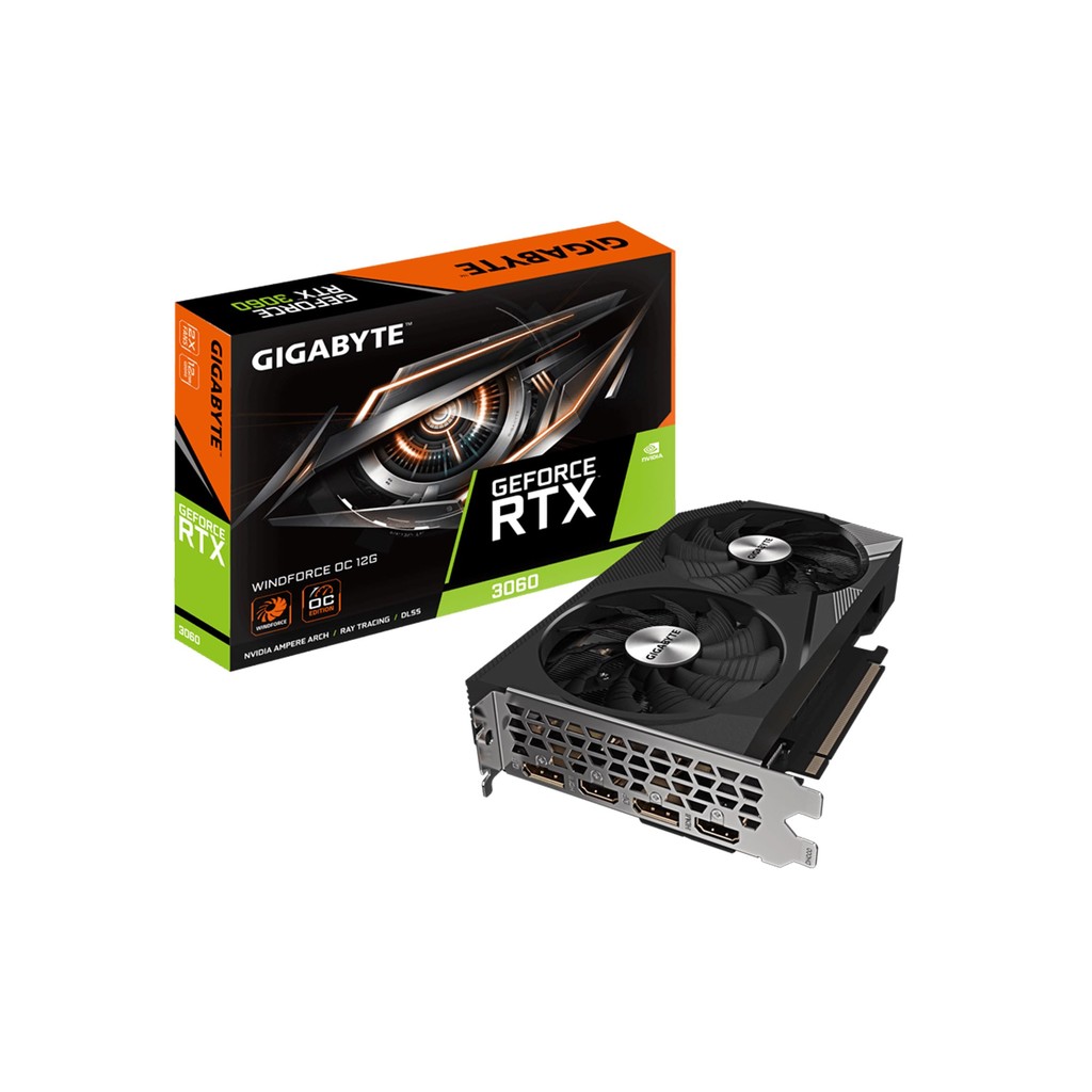 GIGABYTE RTX 3060 WINDFORCE OC 12G Rev.2 Graphics Card DLSS Ray Tracing ...