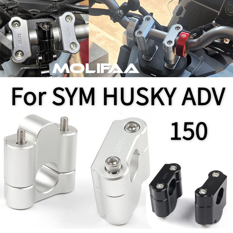 Motorcycle CNC Aluminum Handlebar Risers For SYM HUSKY ADV 150 Front ...