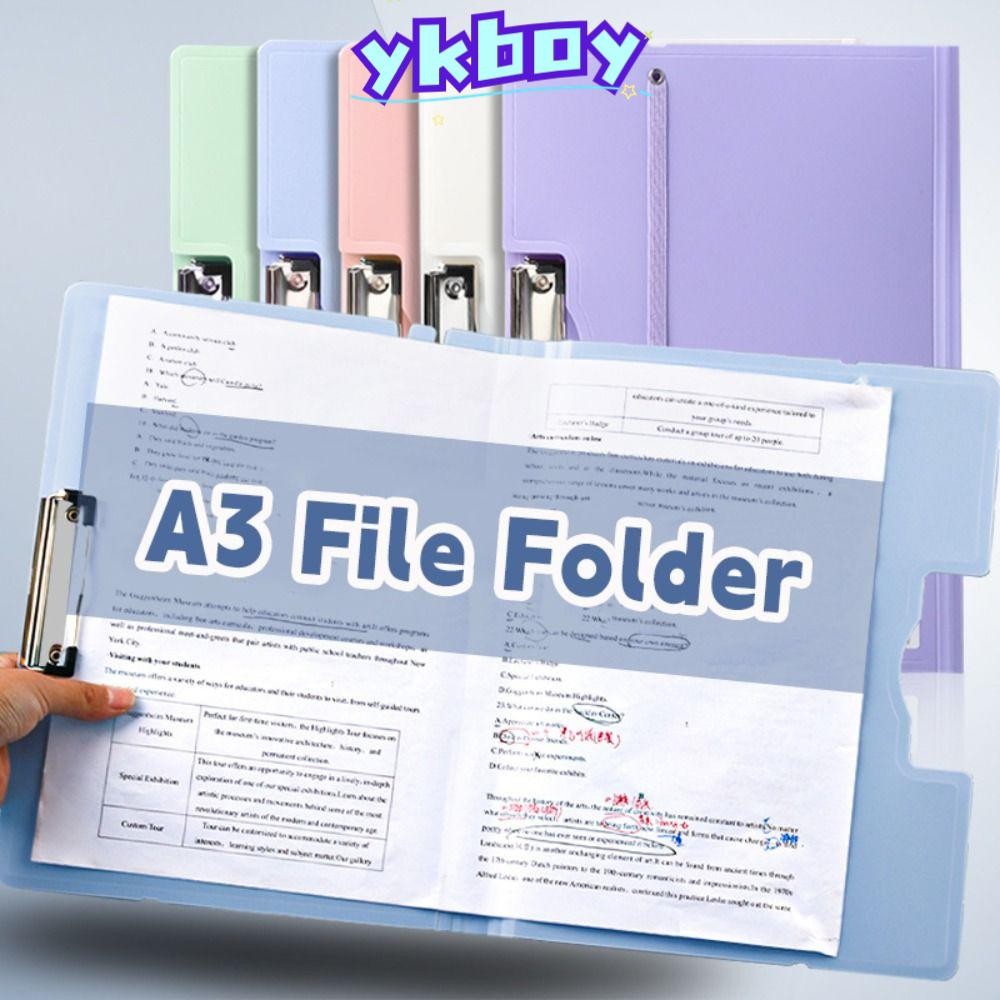 YKBOY A3 File Folder, Strap Design Multifunction Exam Paper Storage ...