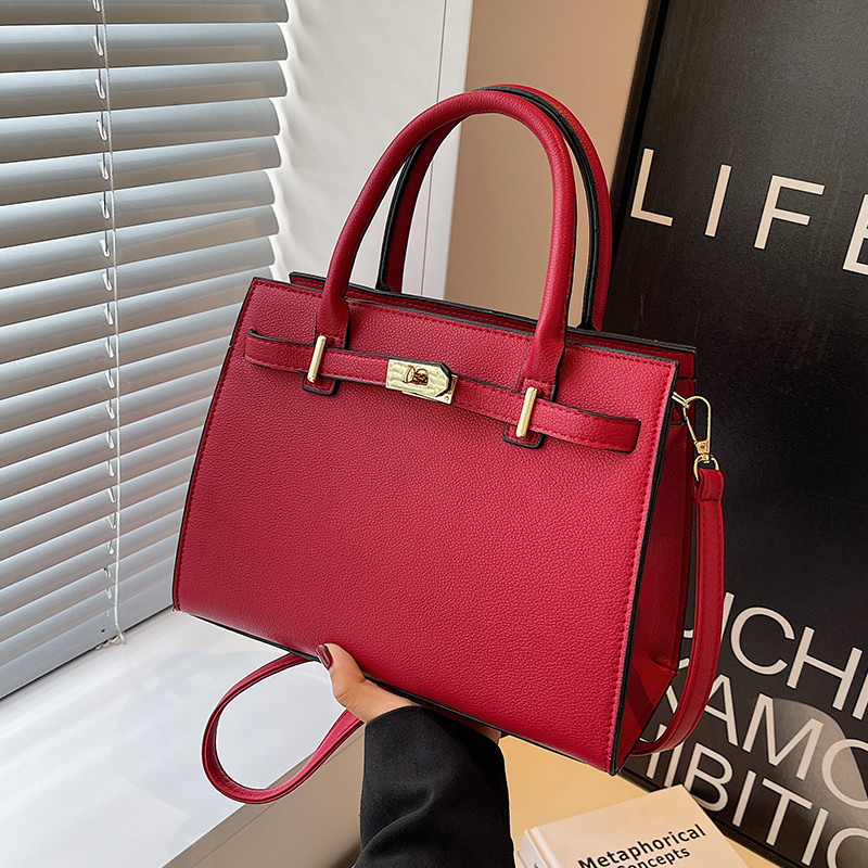 High-End Texture Handbags Women's 2025 New Style Fashion Red Bridal Bag ...