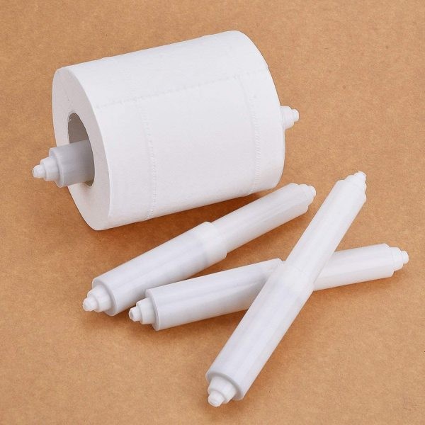 Toilet Paper Holder Rollers Retractable Plastic Tissue Roll Replacement ...