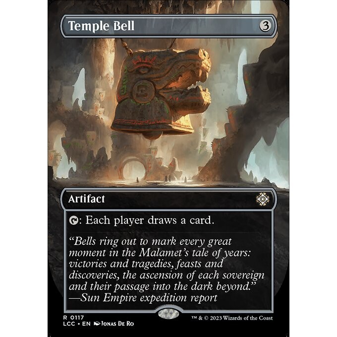 LCC_117 Temple Bell *Borderless Box Topper* MTG Magic: The Gathering ...