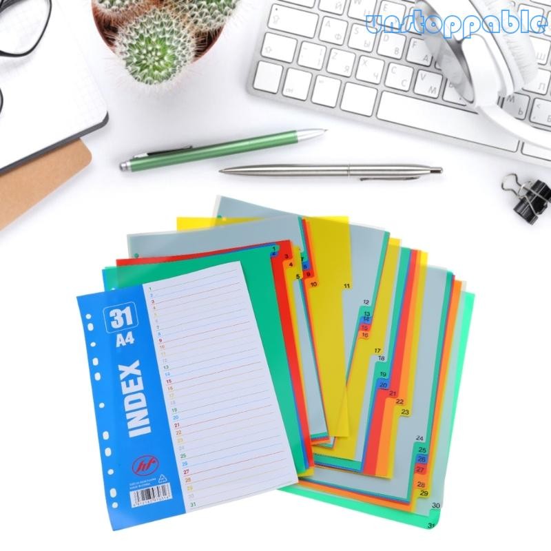un* 31 Sheets Folder Dividers A 4 Subject Dividers Practical File ...