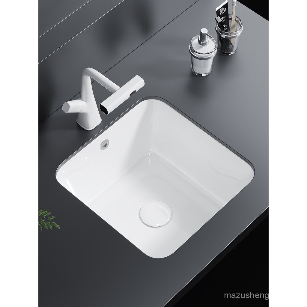 Deepened Ceramic Undermount Basin Single Basin Rectangular Wash Basin ...
