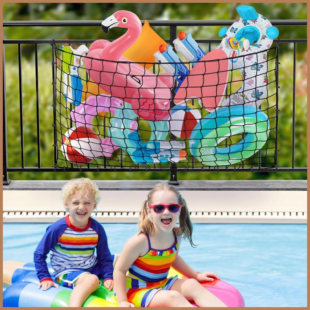 Pool Toy Organizer Net Large Swimming Pool Toy Storage Net Heavy Duty ...