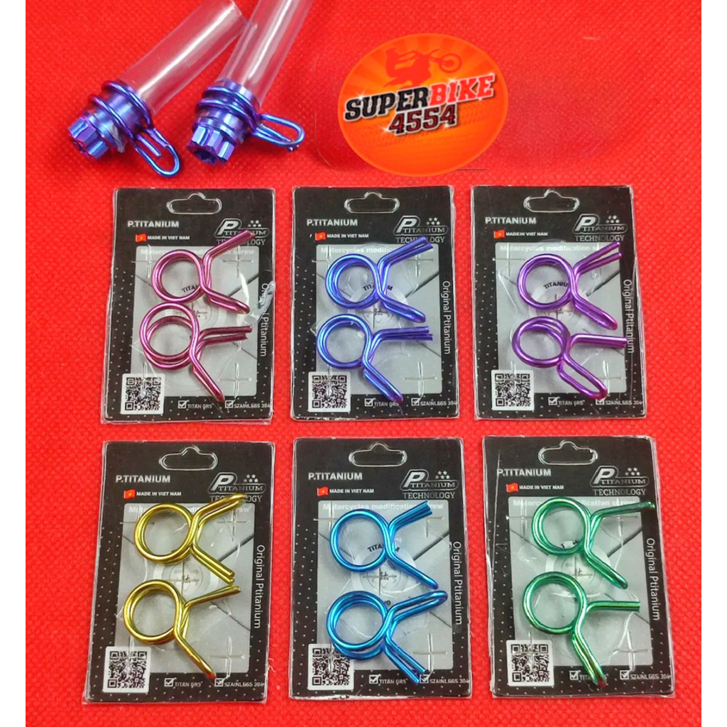 CLAMP CLEM CLAMPS BRAKE OIL TUBE / DRAIN TUBE HOSE UNIVERSAL TITANIUM ...