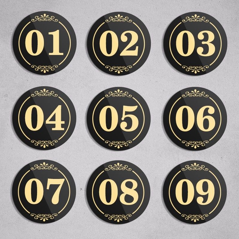 ADSM/Acrylic Number Serial Number Sticker Shoe Cabinet Bathroom Locker ...