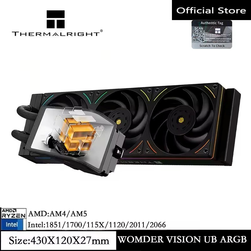 Thermalright Wonder Vision 360 UB ARGB CPU Water Cooler Rotatable 6.67 ...