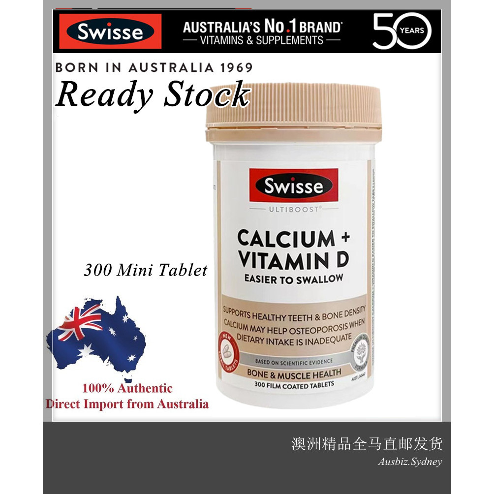 Swisse Ultiboost Calcium + Vitamin D Easier to Swallow ( 300 Mini ...