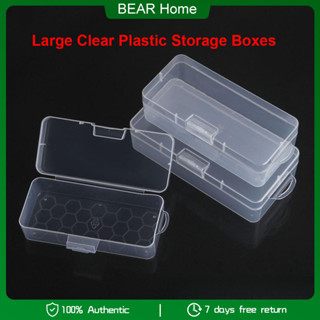 Large Clear Plastic Storage Boxes With Hinged Lids Transparent PP ...