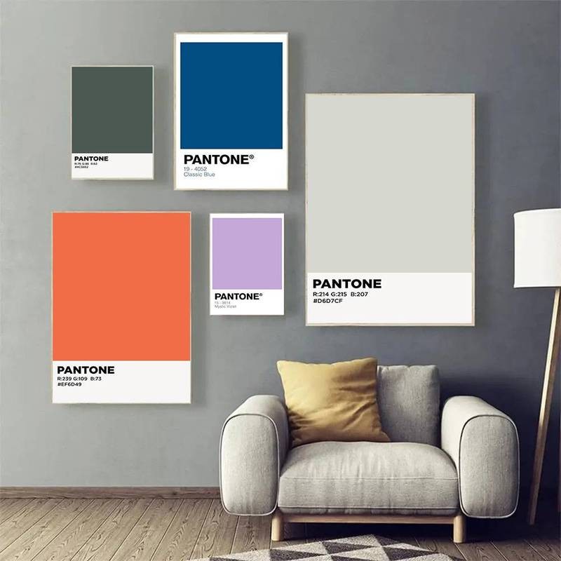For Color Pantone Fans: Dive into Iconic Hues with Our No Framed Art ...