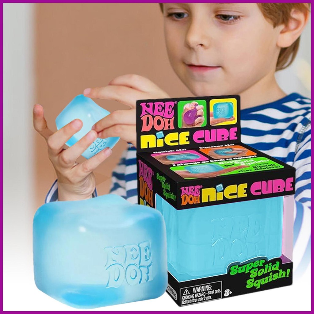 For Needoh Nice Cube Sensory Squeeze Toy Cube Stress Ball Non Sticky