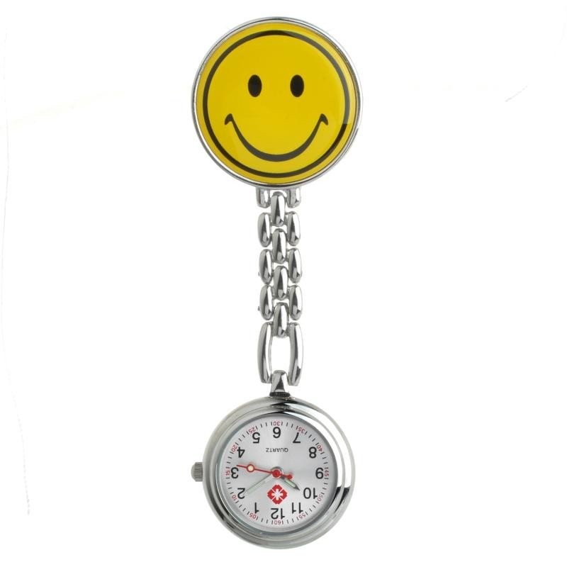 Smiley Face Nurse Watch Hanging Watch Chest Watch Cute Female Clip ...