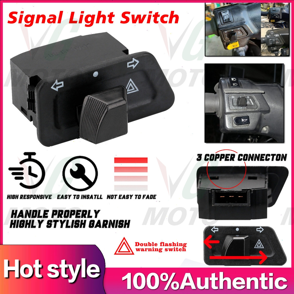 Turn Signal Switch Button 3 Pin with Hazard Plug N Play Switch Double ...