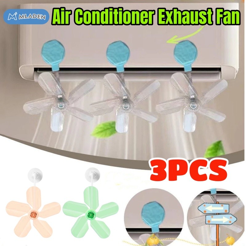 MLADEN 3PCS Self-adhesive Air Conditioner Wind Deflector Fan Adjustable ...