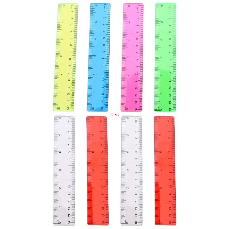 seng 8Pcs Metric Bulk Rulers Set Kids Ruler for School Colorful ...