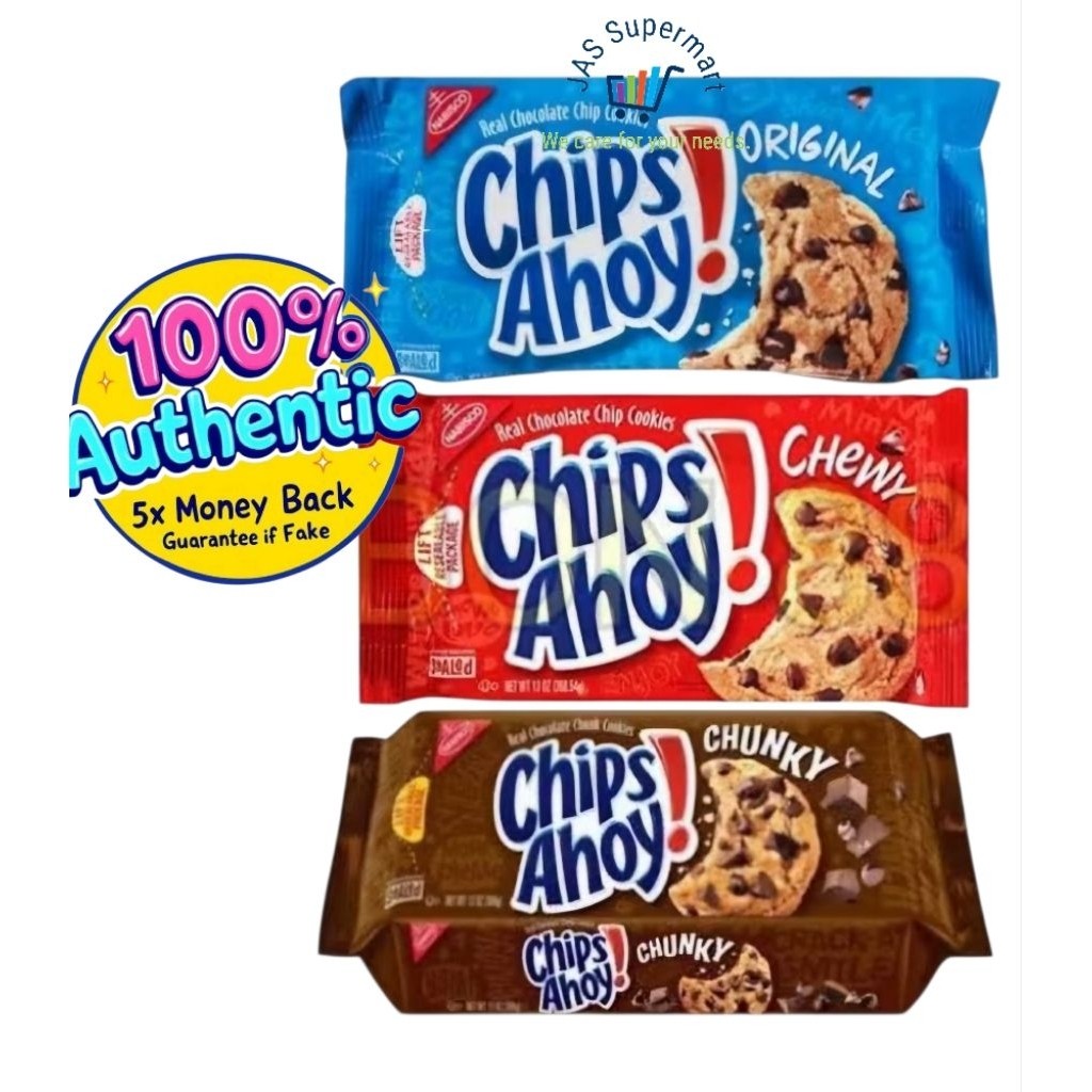 " Nabisco Chips Ahoy! Chocolate Original / Chewy / Chunky Chip Cookies ...
