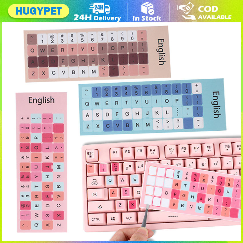 English Letter Keyboard Stickers Anti Fingerprint Wear-resistant ...
