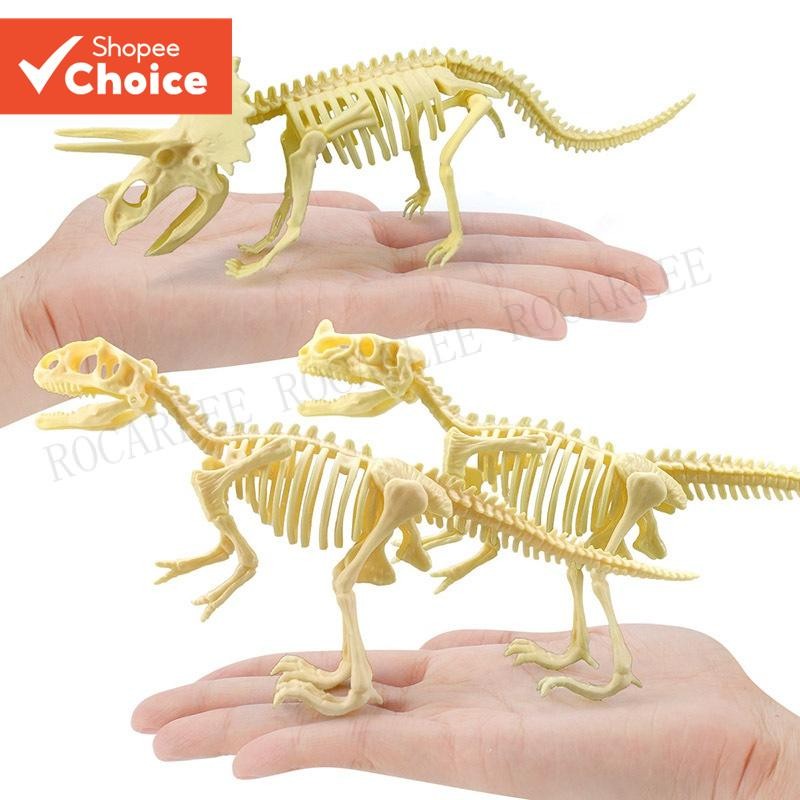 Diy Handmade Dinosaur Skeleton Fossil Model Luminous Installation Model ...