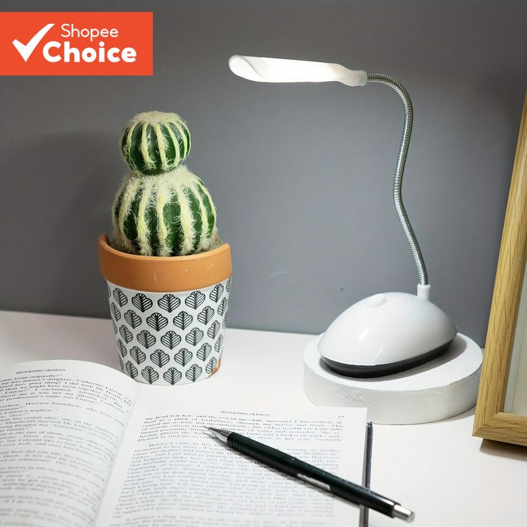 1pc Mini LED Desk Light Table Lamp, Reading Book Light Powered by AAA ...