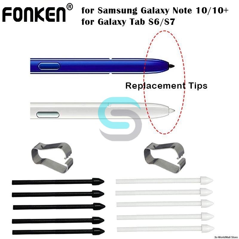 Fonken S Pen Tips Refill Set for Samsung Galaxy Tab S6/S6 Lite/S7/S7+ & Note 10/20 Series ...