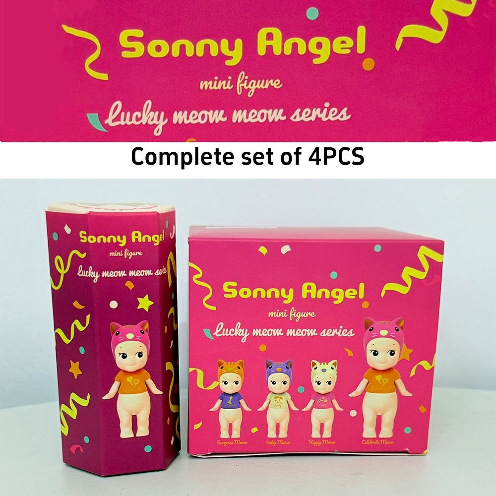 Whole box set 4pcs Sonny Angel Mini Figure Lucky meow meow series Blind ...