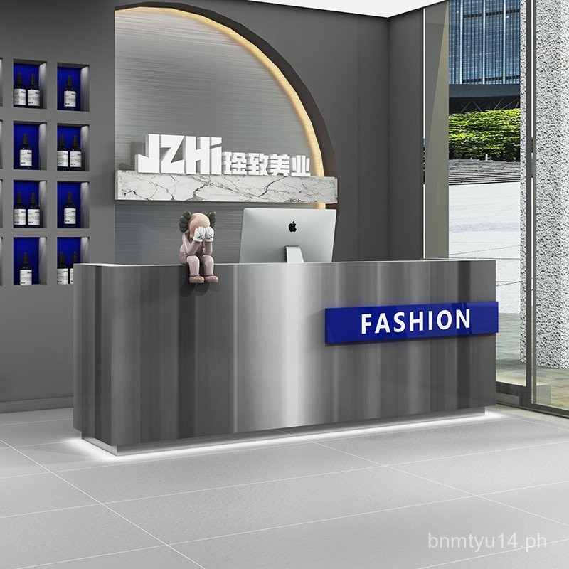Modern Minimalist Stainless Steel Cashier Counter Bar Table Clothing ...