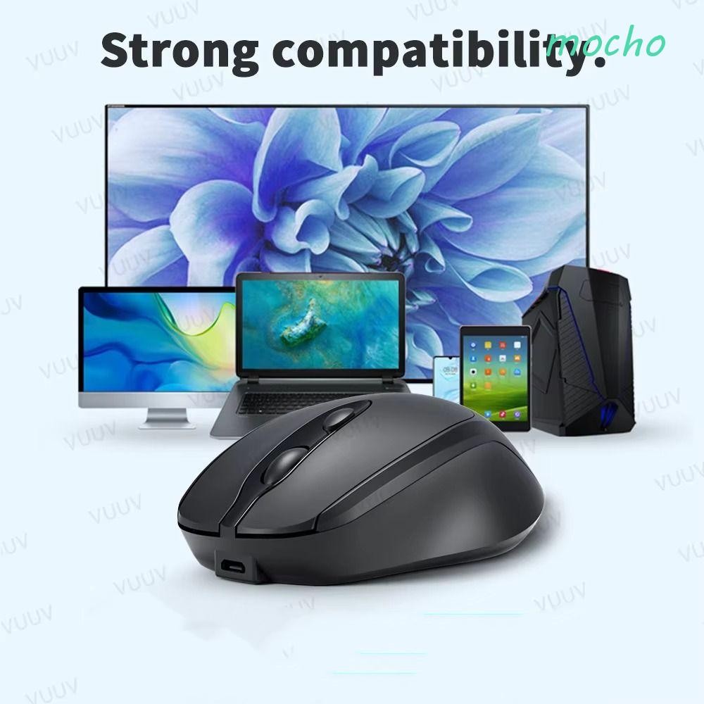 MOCHO Wireless Mouse, 2.4Ghz+BT5.0 1600DPI Ergonomics Wireless Mouse ...