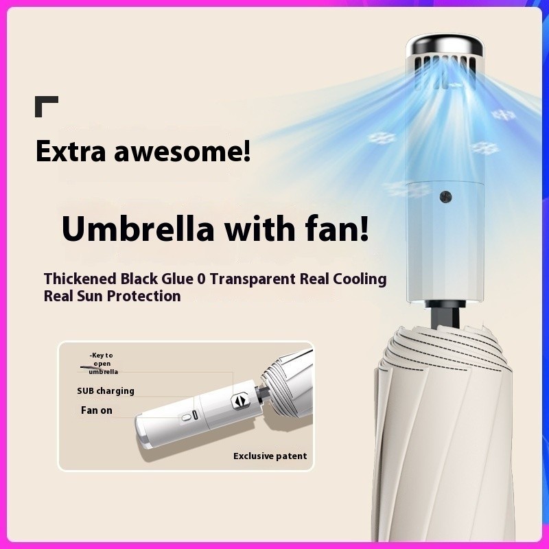 Fan Umbrella Folding Umbrella with Fan Umbrella Spray Umbrella Spray ...