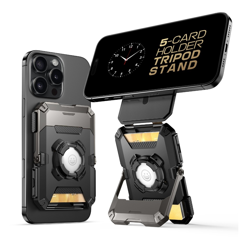 SUPCASE for MagSafe Wallet with AirTag Holder Magnetic Airtag Wallet For Women Men Hold 5 Cards ...