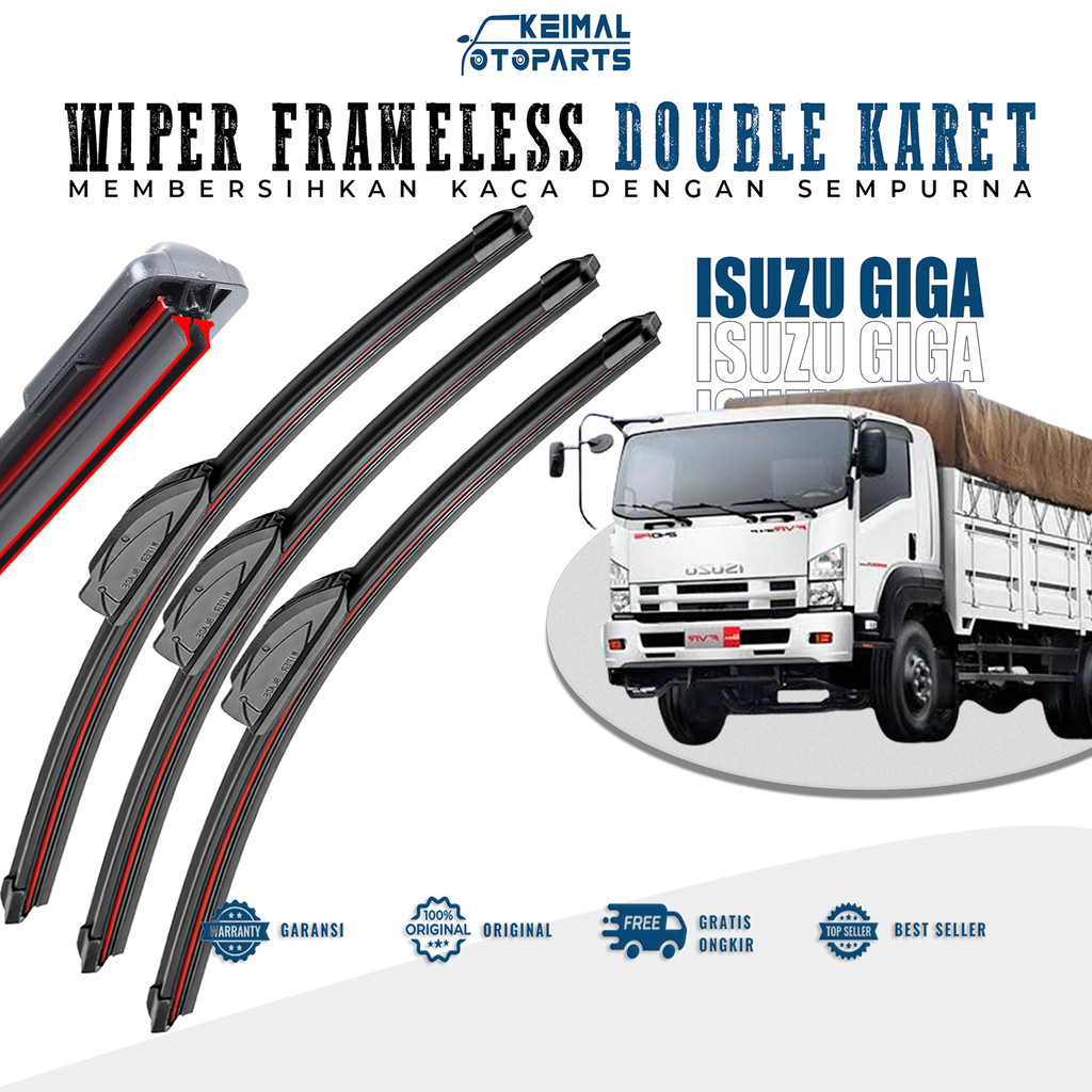 Isuzu Giga Double Blade Dual Rubber Wiper 1 Set Left and Right Pair of ...