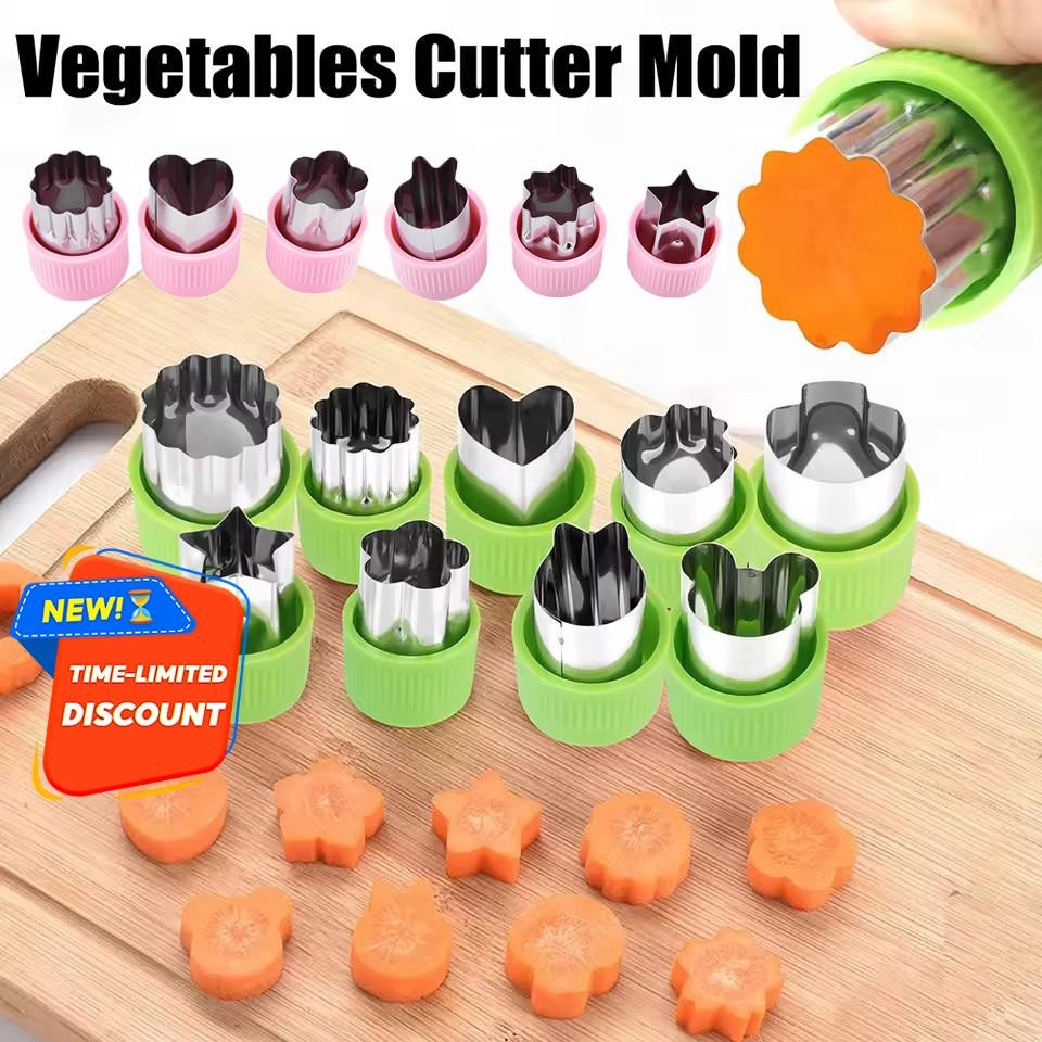 6/9/15PCS Vegetable and Fruit Cutter Set, Mini Biscuit Cutters, Kids ...