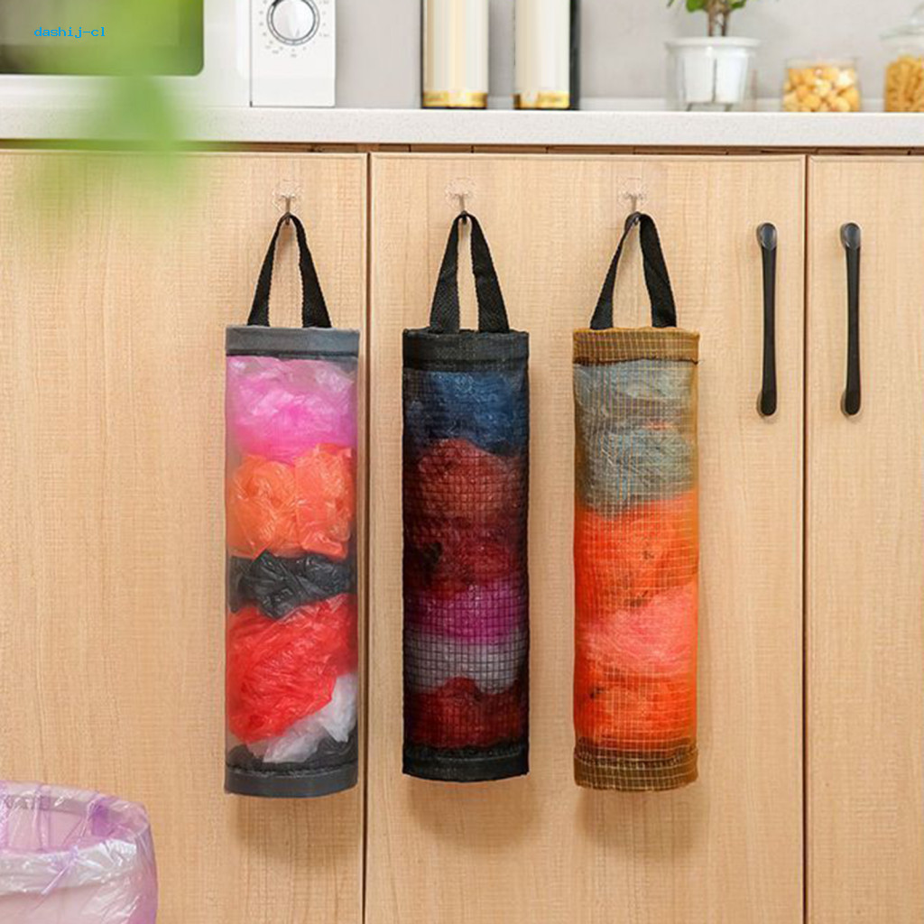 DA* Space-saving Plastic Bag Rack Plastic Bag Storage Rack Wall Mount ...