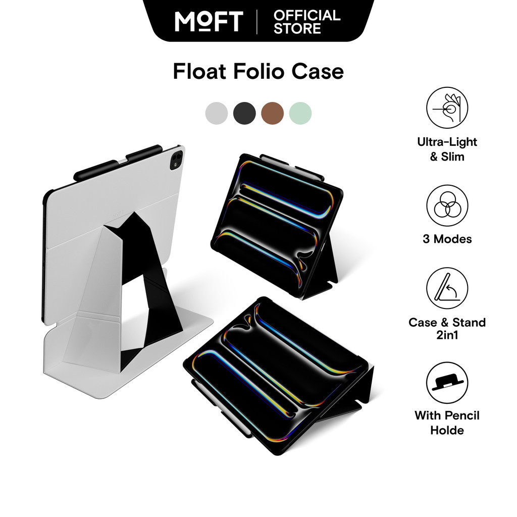 MOFT Float Folio Case for iPad Air 6th Gen 11'' M2/M3 2025 & Pro 13'' M4 Folio Stand Pencil ...