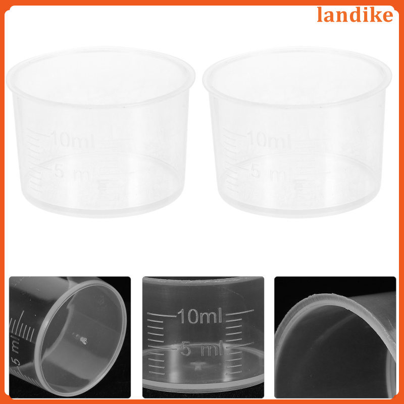 100pcs Plastik Measuring Cup Durable Clear Scale Cups Liquid Water ...