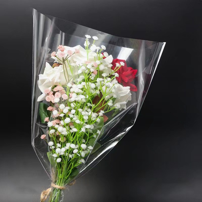 100Pcs Transparent Floral Cellophane Flower Wrapping Paper Waterproof ...