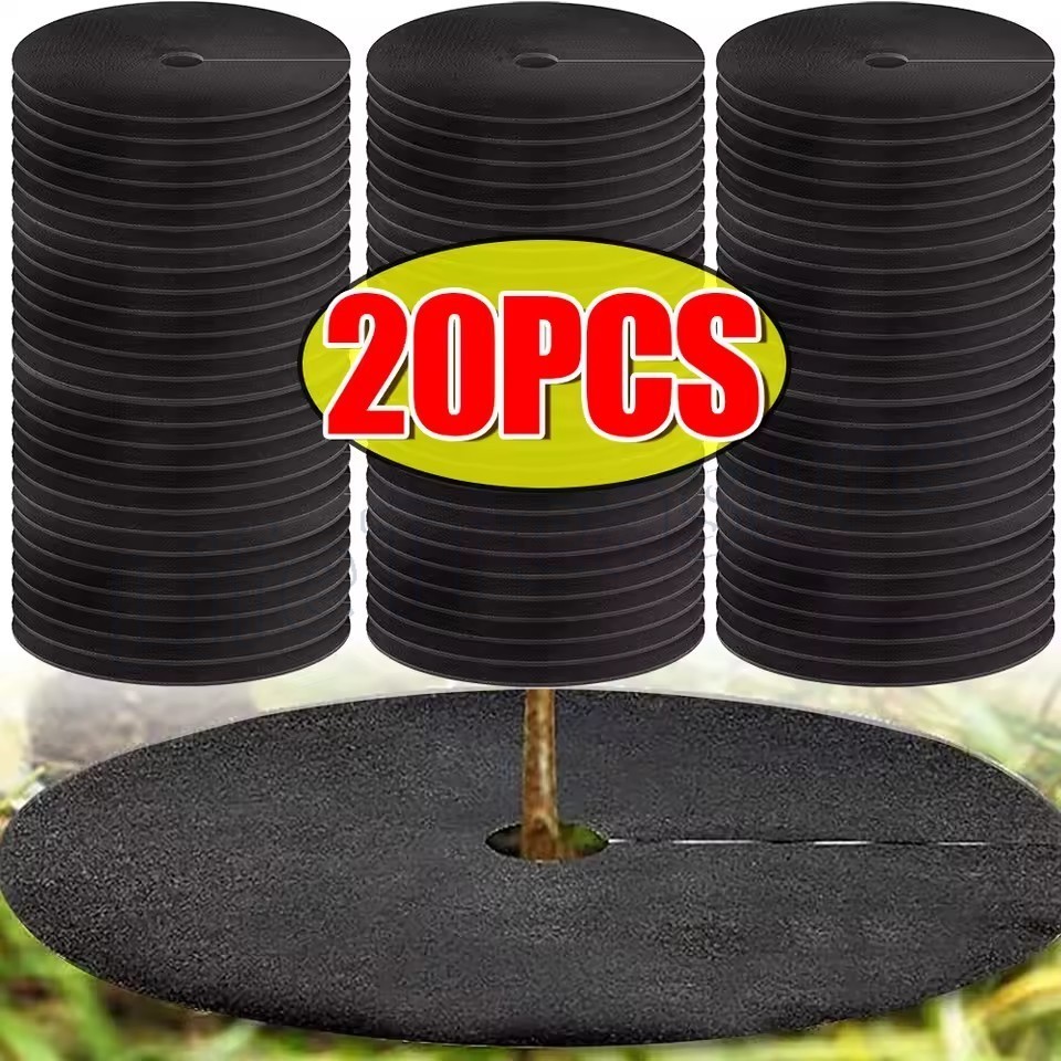 20-5PCS Non-Woven Tree Mulch Ring - Home Garden Anti-weed Tool ...