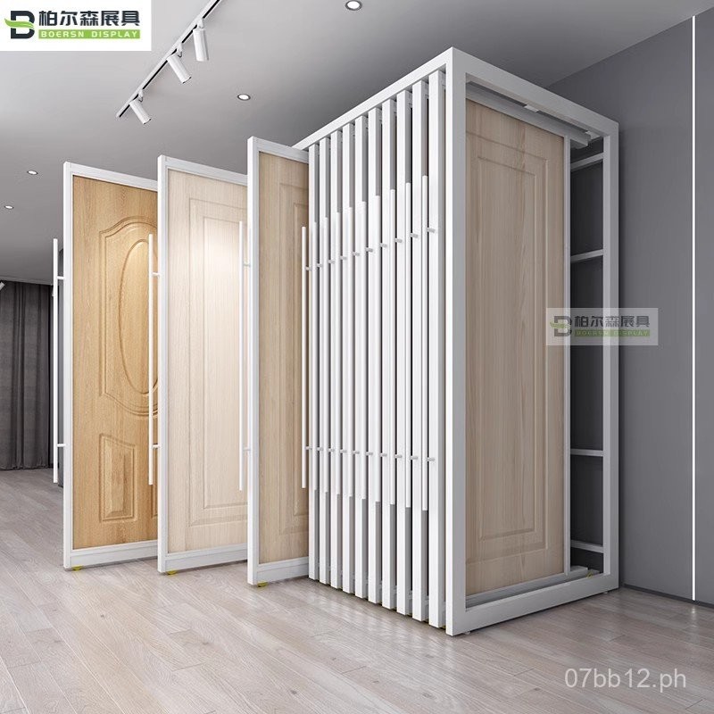Upgraded Wooden Door Display Rack Pull-out Tile Display Rack Sliding ...