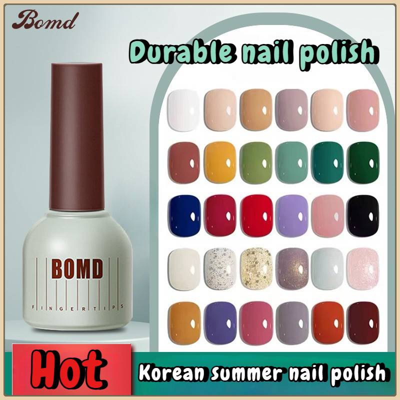 BOMD Korean Nail Color Gel Solid Color Nail Polish Gel Summer Whitening ...