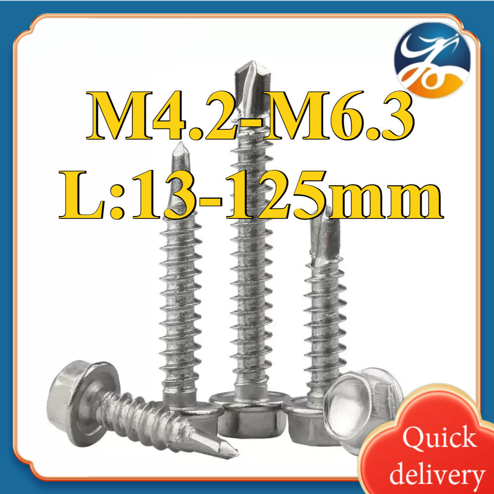 Tex Screw For Metal Per Box Self Drilling Screw Stainless 410 M4.2/M4.8/M5.2/M6.3 (YDY-RM-PH-w ...