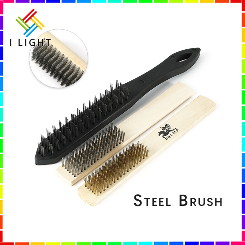 （Fast Delivery）Steel Brush Copper Wire Brush PVC/Wood Handle Metal ...
