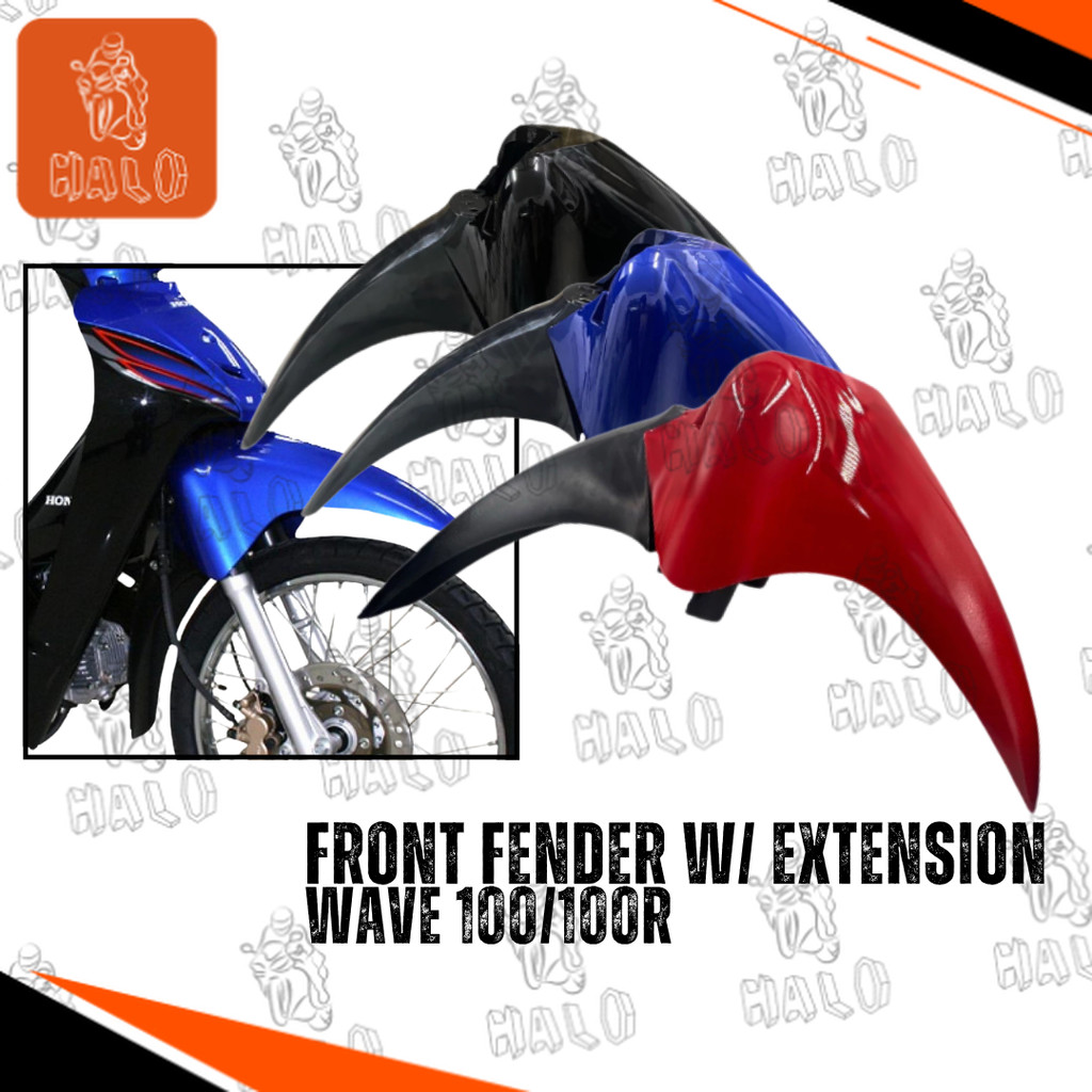 [HALO MOTOR] HONDA WAVE FRONT FENDER AND BACK FENDER EXTENSION 100/100R ...