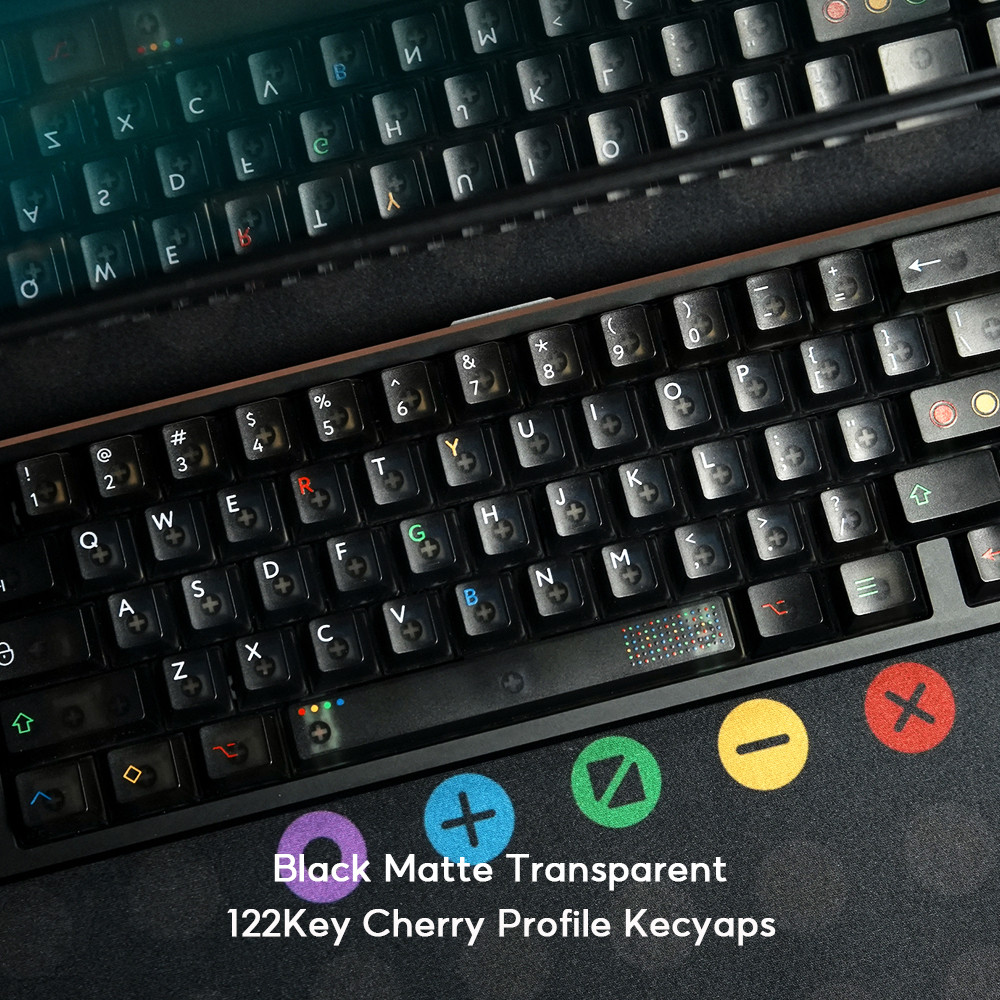 Black Light Keycaps 122Keys/Set Matte Transparent PBT Cherry Profile ...