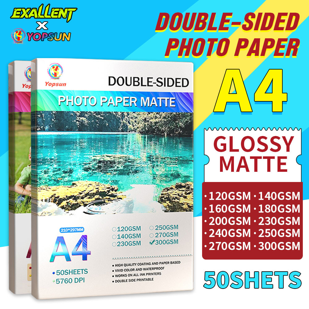 Yopsun Double Sided Photo Paper A4 Glossy & Matte High Quality ...