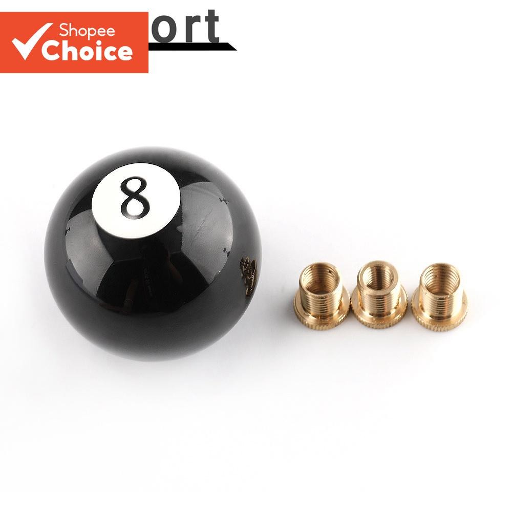Black 8 Ball Gear Knob Short Shifter Knob For Universal Car Acrylic ...